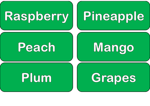 FOOD TECHNOLOGY DISPLAY - TEACHING RESOURCES LABELS FRUIT VEG HEALTHY ...
