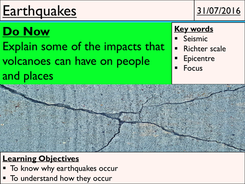 Earthquakes | Teaching Resources