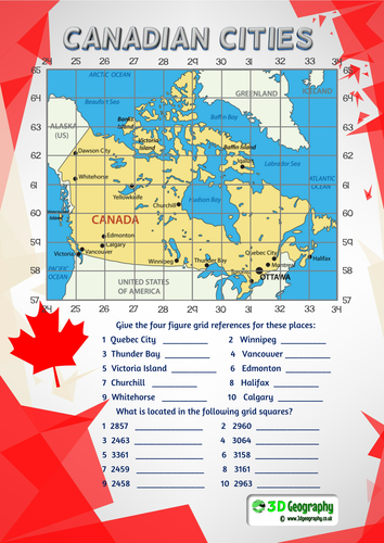 Canadian geography activities | Teaching Resources