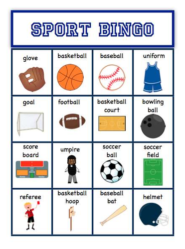 Sport Bingo | Teaching Resources