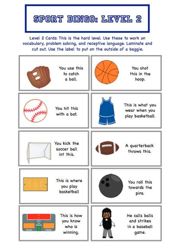 Sport Bingo | Teaching Resources
