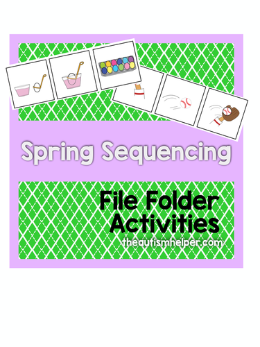 Spring Themed Sequencing File Folder Activities | Teaching Resources