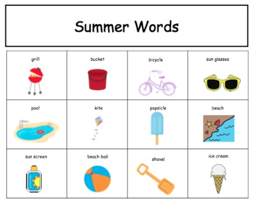 Summer Vocabulary Mini Unit {for Special Education} | Teaching Resources