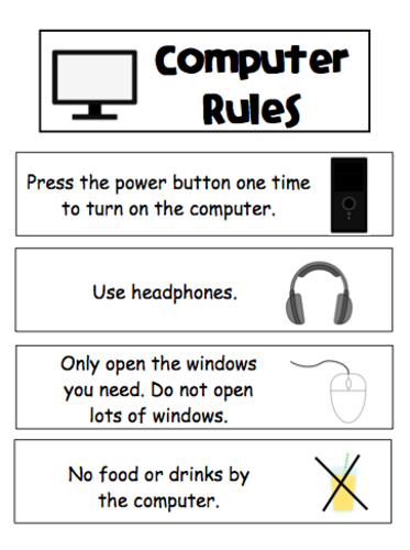 Technology Visuals and Social Stories | Teaching Resources