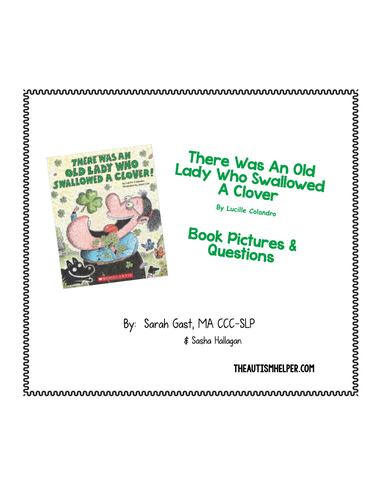 The Was an Old Lady Who Swallowed a Clover {Book Pictures & Questions ...