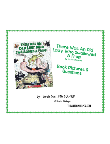 The Was an Old Lady Who Swallowed a Frog {Book Pictures & Questions ...