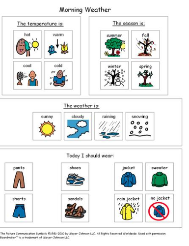 Visual Calendar Worksheets for Students with Autism or Special ...