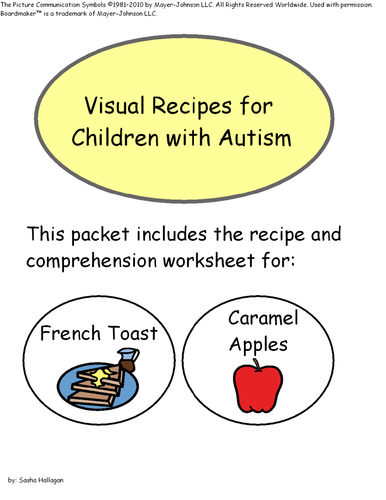 Visual Recipes for Children with Autism: French Toast and Caramel ...
