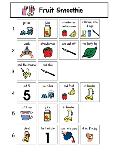 Visual Recipes for Children with Autism: Summer Treats & Snacks ...