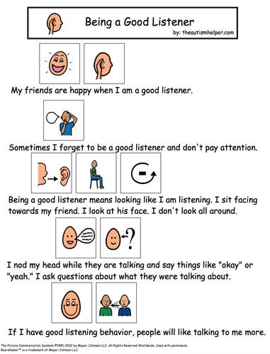 Visual Social Story Packet for Children with Autism: Communication Set ...