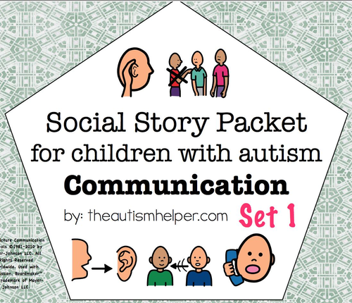Visual Social Story Packet for Children with Autism: Communication Set ...