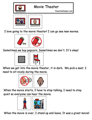 Visual Social Story Packet for Children with Autism: Community Set 2 ...