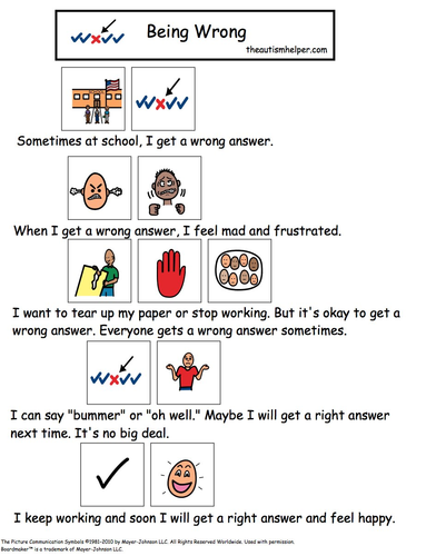Visual Social Story Packet for Children with Autism: School Behaviors ...