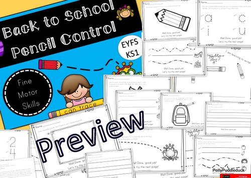 Back to School Pencil Control Activity Book for EYFS/KS1 | Teaching ...