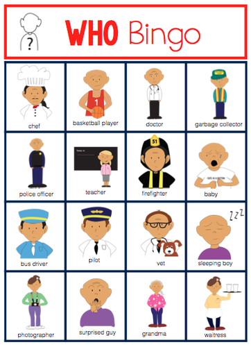 Wh- Question Bingo | Teaching Resources