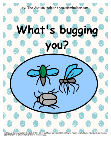What's Bugging You? Adapted Book for Children with Autism | Teaching ...