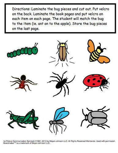 What's Bugging You? Adapted Book for Children with Autism | Teaching ...