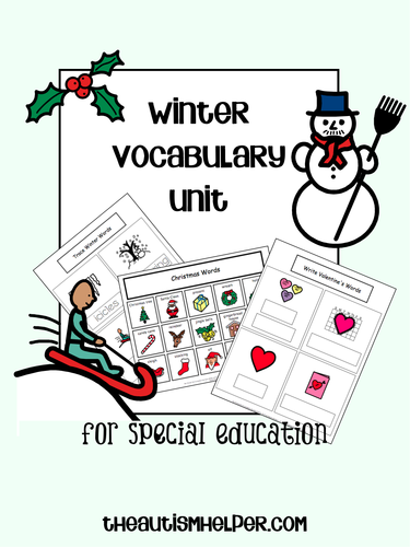 Winter Vocabulary Unit {for Special Education} | Teaching Resources