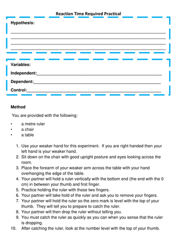 New AQA GCSE Biology Reaction Time Required Practical Lesson | Teaching ... New AQA GCSE Biology Reaction Time Required Practical Lesson | Teaching ...