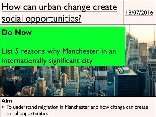 Urban Issues and Challenges - UK City Case Study | Teaching Resources