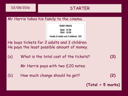 Functional Maths Starter GCSE questions | Teaching Resources