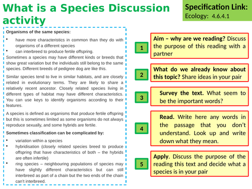 A Level Biology Biology Classification Systems Lesson & Activities ...