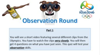 The Oylmpics Observation Quiz! Ideal for Form Time | Teaching Resources