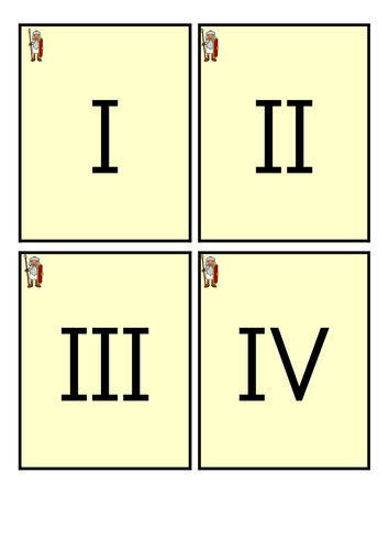 Roman Numerals Display, Presentation, Flashcards | Teaching Resources