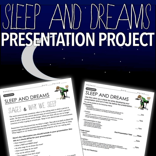 Psychology: Consciousness - Sleep and Dreams Project | Teaching Resources