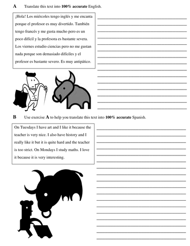 ¿Qué haces en clase? What do you do in class? by wylamuk - UK Teaching ...