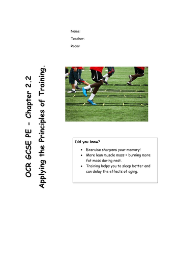 Applying the Principles of Training - Chapter 2.2 OCR GCSE PE (2016 ...