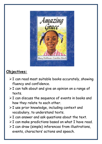 Year 2 English Amazing Grace ( stories from different cultures) Week 1 ...