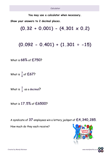Functional Skills Diagnostic Tests (Number) L2 by Mandymaths_TES ...