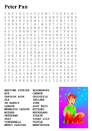 Peter Pan Word Search | Teaching Resources