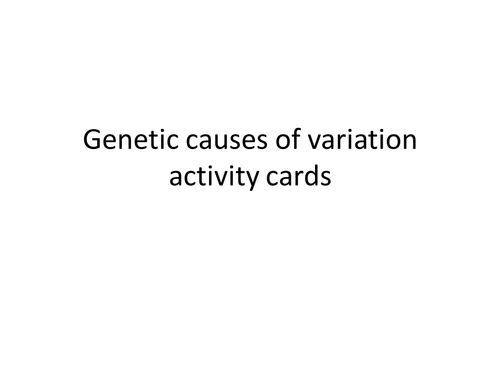 A Level Biology Types of Variation Lesson & Activities | Teaching Resources