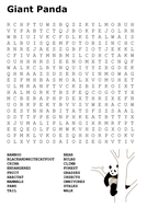 Panda Word Search | Teaching Resources