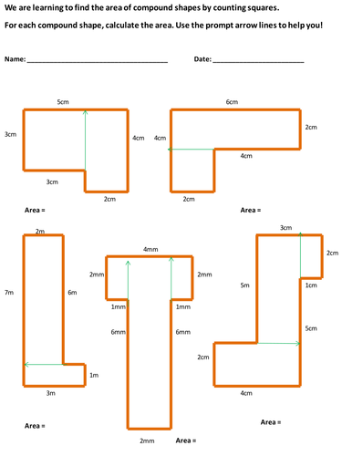Area Work Sheets - All the area work sheets you will need for Y4/Y5 by ...