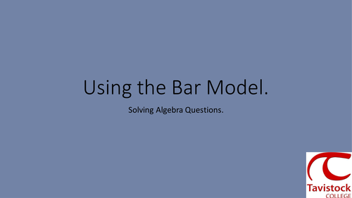 Using bar model to solve simple worded equations - an introduction ...