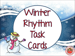 WINTER Rhythm Task Cards | Teaching Resources