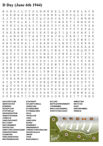 Famous Battles of World War Two Word Search Pack | Teaching Resources