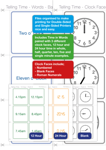 Telling The Time Flash Cards by LittleStreams - UK Teaching Resources - TES