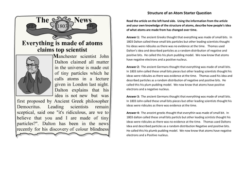 New AQA GCSE Physics the Discovery of the Nucleus Lesson | Teaching ...