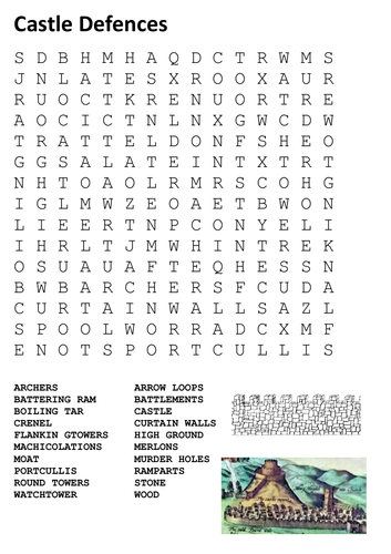 Castles Word Search Pack | Teaching Resources