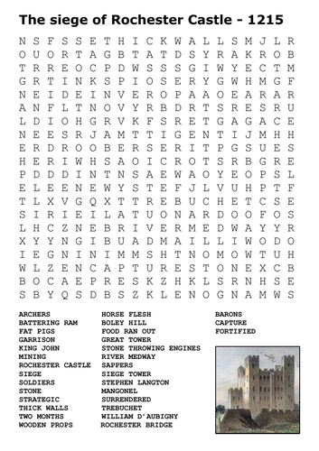 Castles Word Search Pack | Teaching Resources