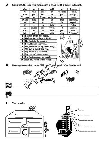 ¿Cómo es tu casa? Describing your house | Teaching Resources