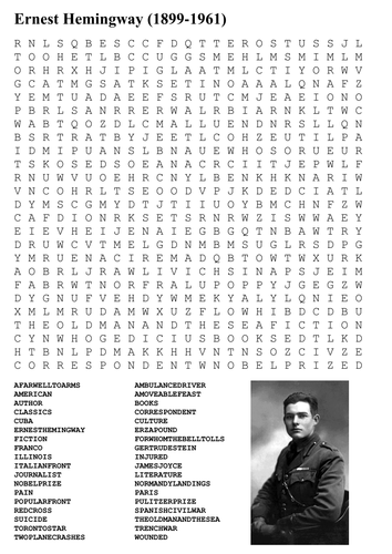 US Literature Word Search Pack | Teaching Resources