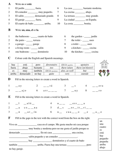 ¿Cómo es tu casa? What and where are the rooms? Upstairs, downstairs ...