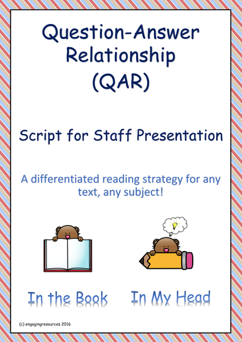 Introduction to Question-Answer Relationship for STAFF – Whole School ...