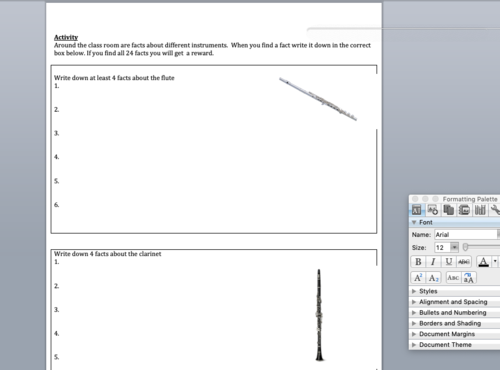 Woodwind lesson whole class activity | Teaching Resources