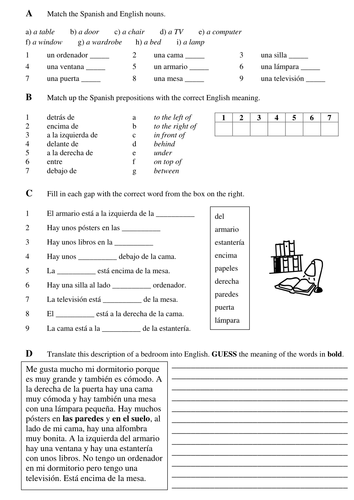 En mi dormitorio; Describing my bedroom by wylamuk - UK Teaching ...
